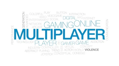 Multiplayer animated word cloud, text de... | Stock Video | Pond5