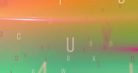 Multiple alphabets and numbers floating ... | Stock Video | Pond5
