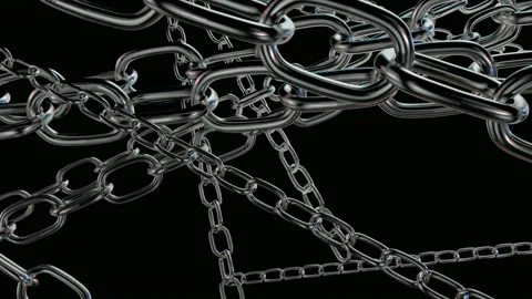 Multiple Chains with alpha channel mask ... | Stock Video | Pond5