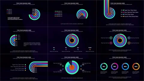 After Effects Template: Multiple Gradient Chart #248098426