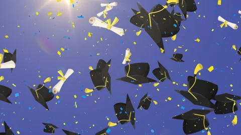 Graduation Hat Icons Stock Video Footage | Royalty Free Graduation Hat ...