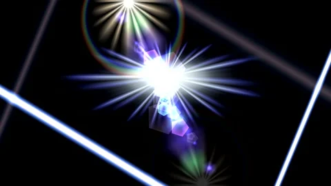 Multiple light lens flares animated on b... | Stock Video | Pond5