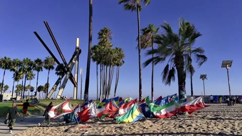 Multiple multi-country Flags waving in a... | Stock Video | Pond5
