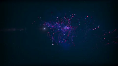 Multiple Particle Animation From Middle ... | Stock Video | Pond5