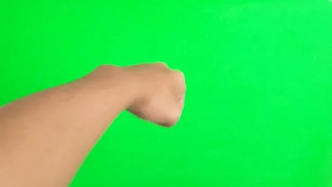 Multiple punch hand gesture isolated on ... | Stock Video | Pond5
