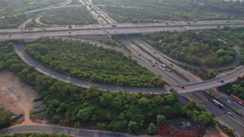 multiple roads junction of hyderabad neh... | Stock Video | Pond5
