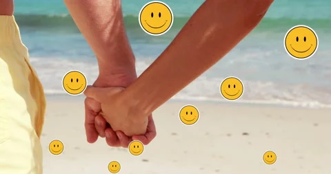 Multiple smiling face emoji floating aga... | Stock Video | Pond5