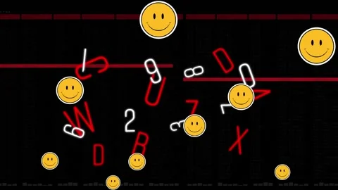 Multiple smiling face emojis floating ag... | Stock Video | Pond5