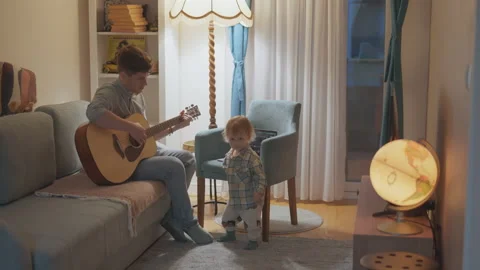 Multiracial family. Lonely dad read play... | Stock Video | Pond5