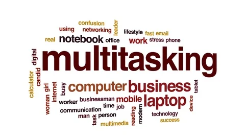 Multitasking animated word cloud, text d... | Stock Video | Pond5
