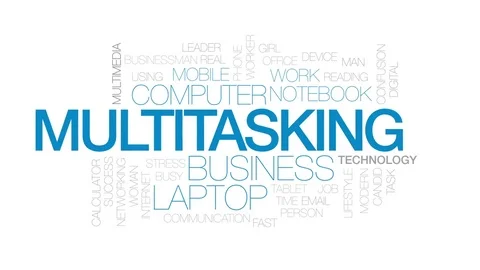 Multitasking animated word cloud, text d... | Stock Video | Pond5