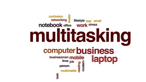 Multitasking animated word cloud, text d... | Stock Video | Pond5
