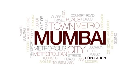 Mumbai animated word cloud, text design ... | Stock Video | Pond5