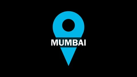 Mumbai location logo animation in black ... | Stock Video | Pond5