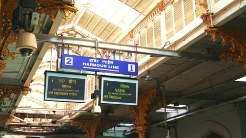 Cst Railway Station Stock Video Footage | Royalty Free Cst Railway ...