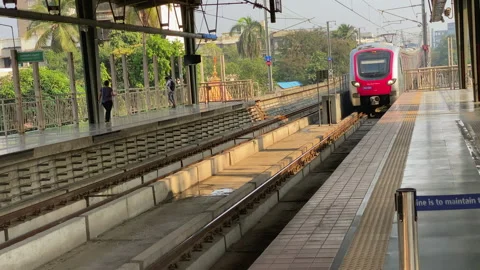 Mumbai Metro Train Stock Video Footage | Royalty Free Mumbai Metro ...