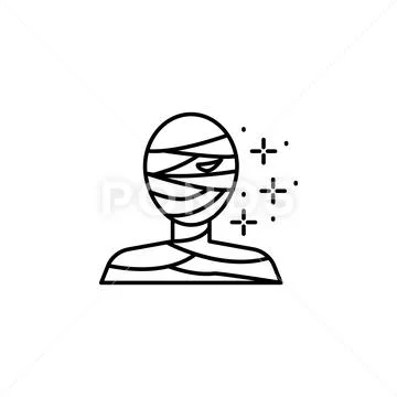 Mummy, avatar, horror icon. Simple line, outline vector of horror icons ...