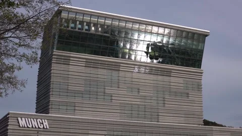 Munch sign on new Edvard Munch gallery b... | Stock Video | Pond5