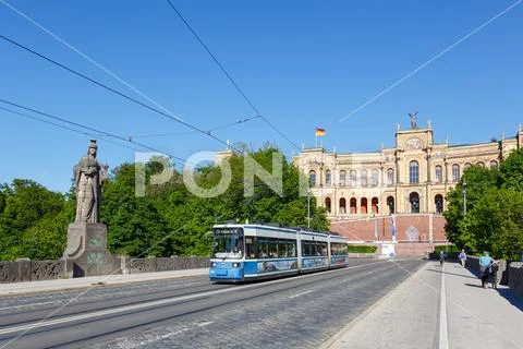 Photograph: Munich Tram Adtranz GT6N light rail public transport at ...