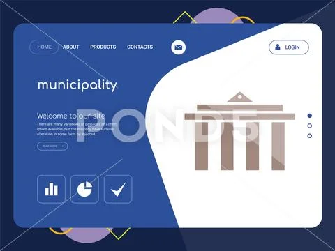 Municipality Landing page website template design: Graphic #90176153
