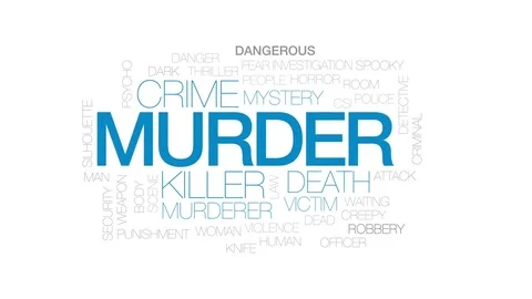 Murder animated word cloud, text design ... | Stock Video | Pond5