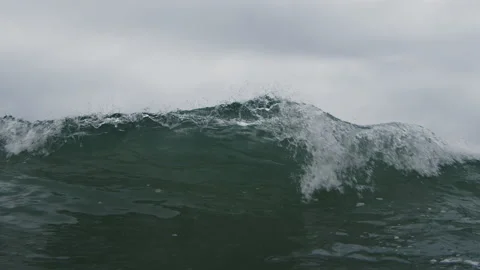 Murky ocean wave breaks on the Brazilian... | Stock Video | Pond5