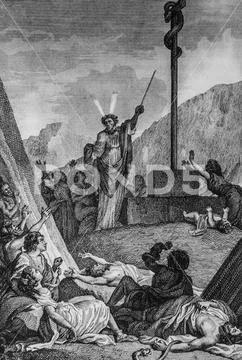Murmur of the Israelites Snake of brass, Old Testament, the Bible by ...