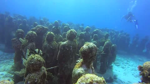MUSA Underwater Museum of Mexico Isla Mu... | Stock Video | Pond5