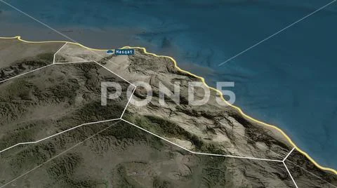 Muscat, Oman. Satellite imagery Illustration #124053424