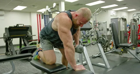 Muscle build Work hard exercise | Stock Video | Pond5