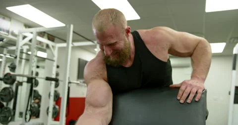 Muscle build Work hard exercise | Stock Video | Pond5