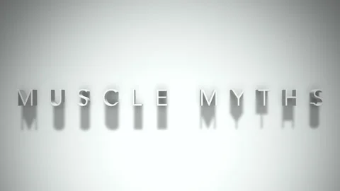 muscle myths 3D title animation white te... | Stock Video | Pond5