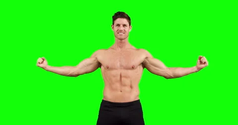 Bodybuilder Green Screen Stock Video Footage | Royalty Free Bodybuilder ...