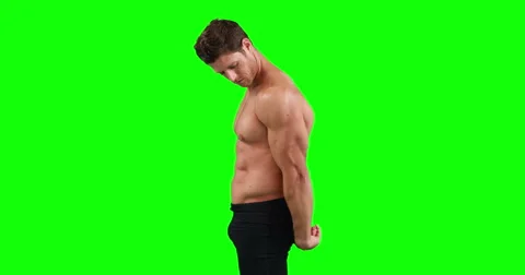 Bodybuilder Green Screen Stock Video Footage | Royalty Free Bodybuilder ...