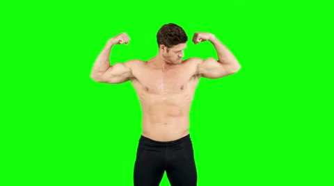 Bodybuilder Green Screen Stock Video Footage | Royalty Free Bodybuilder ...