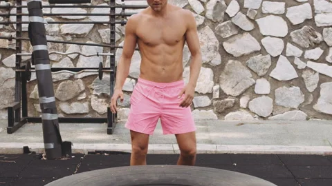 Muscular Man Putting Back Barbell After ... | Stock Video | Pond5