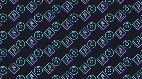 Music Album Dark Blue Animated Loop Back... | Stock Video | Pond5