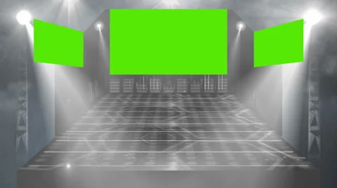 music concert stage 3d green screen | Stock Video | Pond5