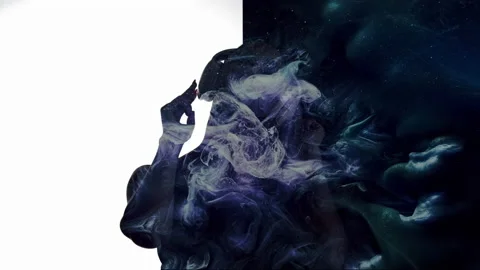 Music energy blue mist woman silhouette ... | Stock Video | Pond5