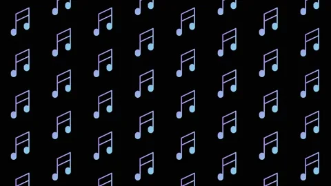 Music Note Black Animated Loop Backgroun... | Stock Video | Pond5