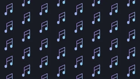 Music Note Dark Blue Animated Loop Backg... | Stock Video | Pond5