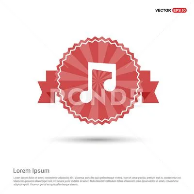 Red Music Note Icon