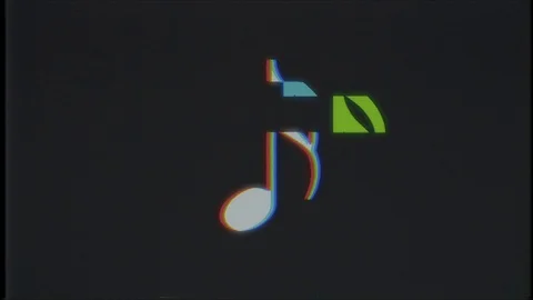 music NOTE symbol glitch screen distorti... | Stock Video | Pond5
