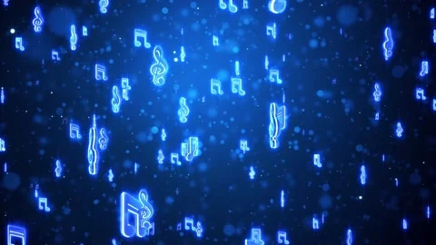 Music note symbol particle Loop animatio... | Stock Video | Pond5