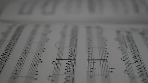 music notes of a classical concert in it... | Stock Video | Pond5