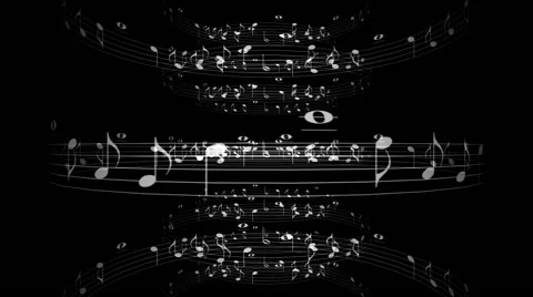 Scrolling Music Notes Staff Stock Video Footage | Royalty Free ...