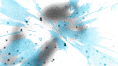 Music notes falling in blue black and wh... | Stock Video | Pond5