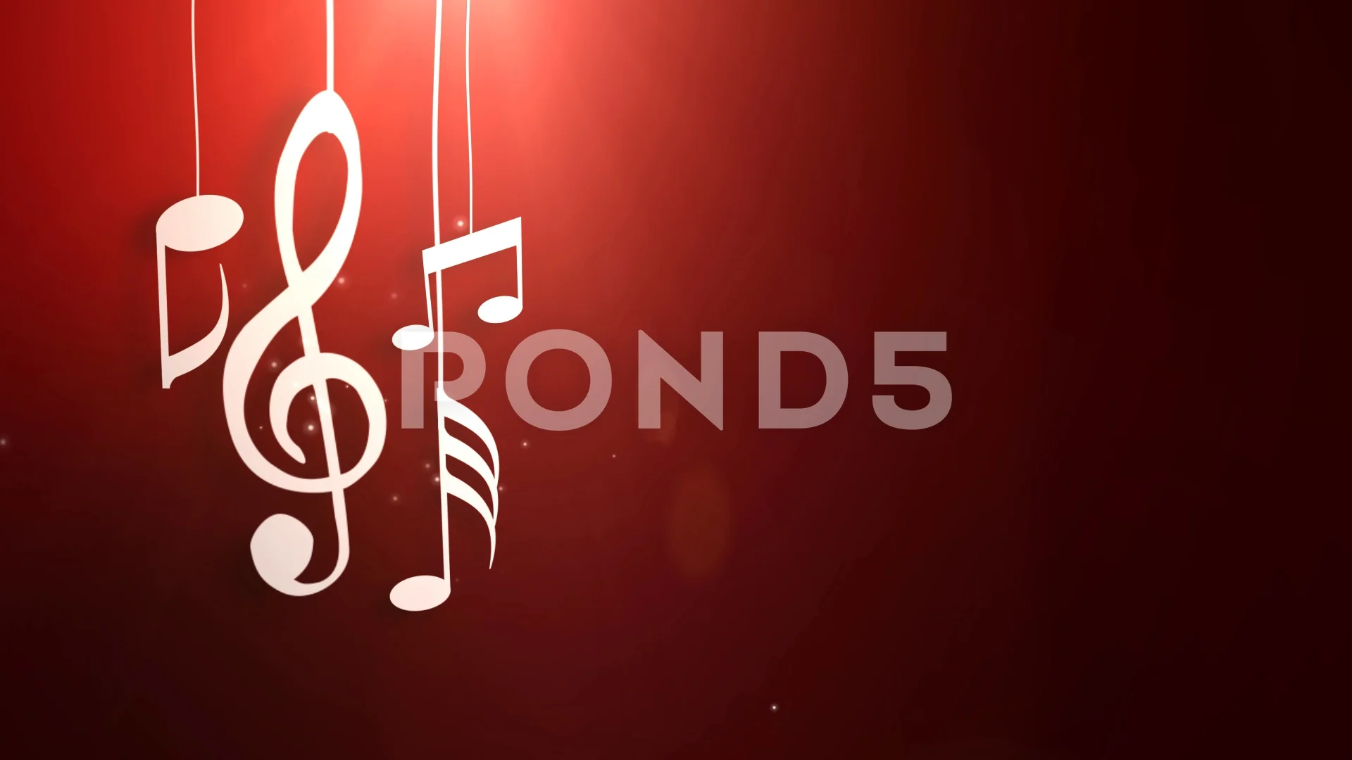 Red Music Notes Black Background