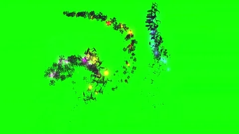 Music Notes Flying Green Screen | Stock Video | Pond5