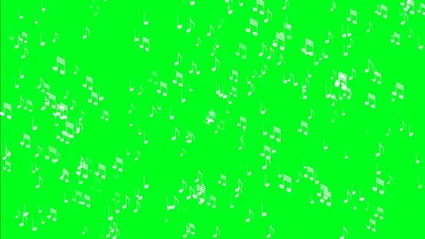 Music notes on green screen | Stock Video | Pond5